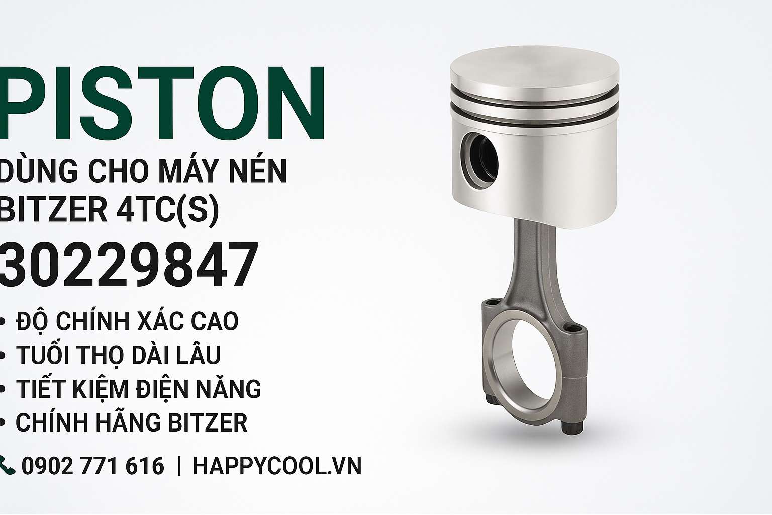 PISTON Dùng Cho Máy Nén BITZER 4TC(S) – 30229847 - Happycool